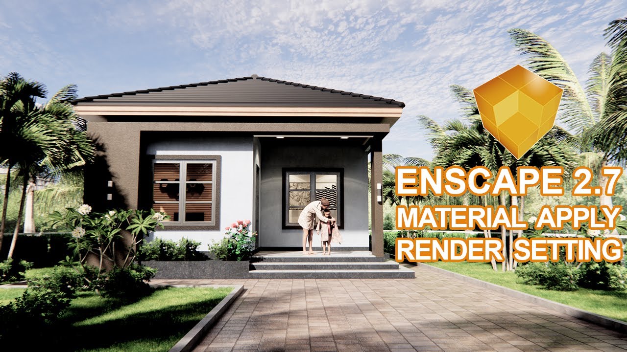 Material apply & render setting - Enscape for SketchUp - YouTube