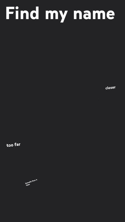 find my name? - YouTube