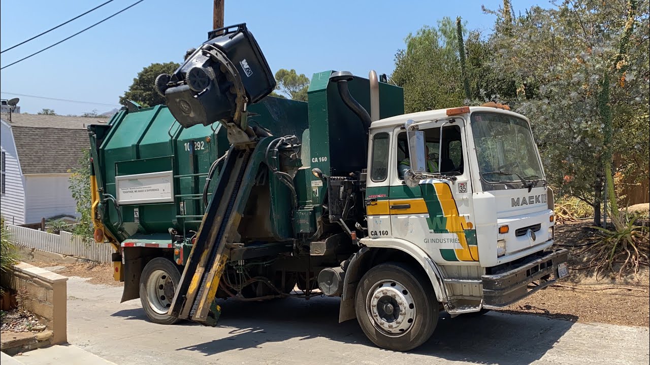 Waste Management Mini Mack Midliner Amrep Garbage Truck - YouTube