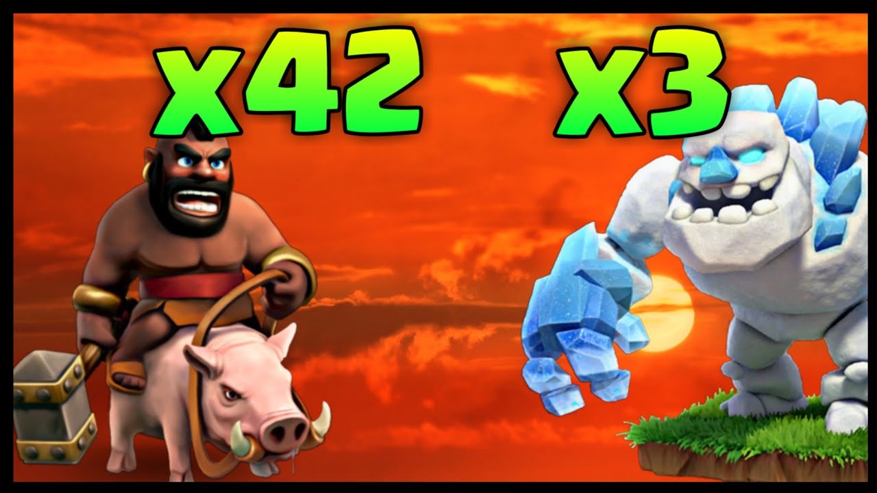 Th12 Attack Strategy: Th 12 Ice Golem Attack Strategy w/ Hog Riders ...