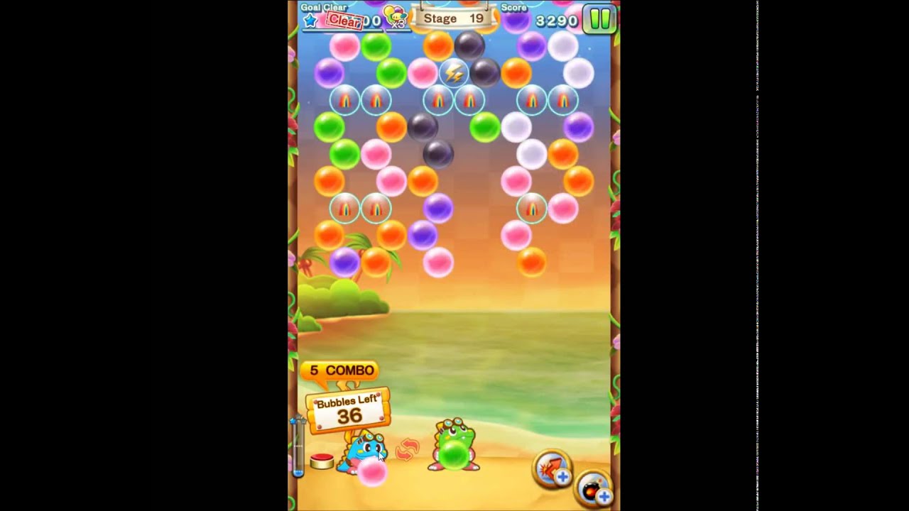 LINE Puzzle Bobble Stage 19 / LINE パズルボブル ステージ 19 - YouTube