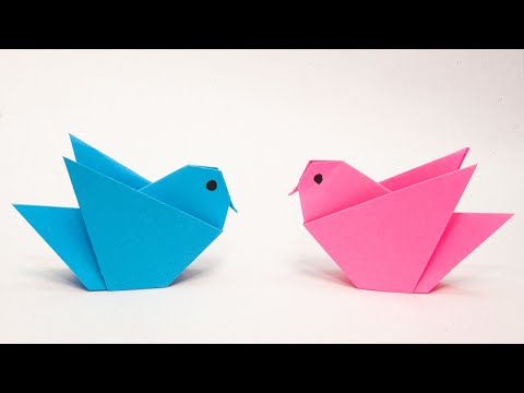 Beautiful paper origami bird - very fast and easy | #Origami Bird | Simple paper craft #origamibird