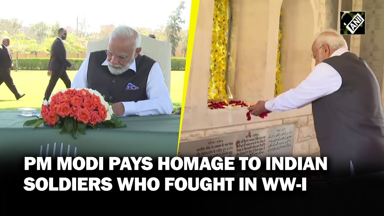 PM Modi visits Heliopolis War Cemetery, pays homage to Indian soldiers ...