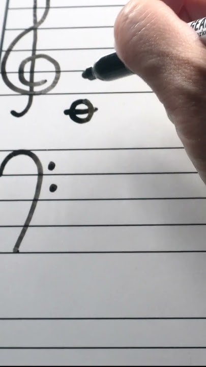 Music Notation - Drawing the Notes CDE on the Treble Clef - YouTube