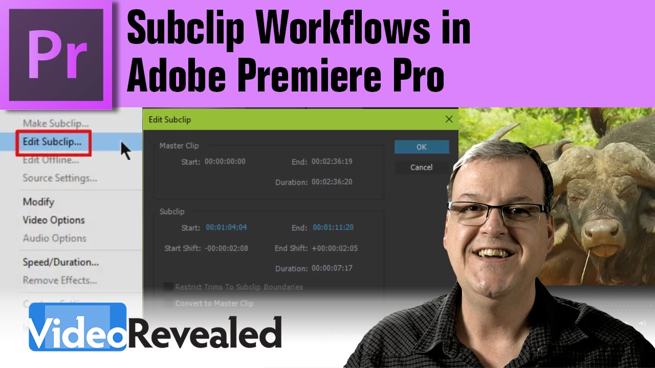 Subclip Workflows in Adobe Premiere Pro - YouTube