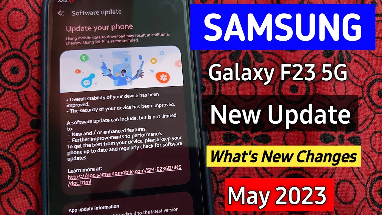 Samsung Galaxy F23 5G New Update May 2023 | Samsung F23 5G New Software ...