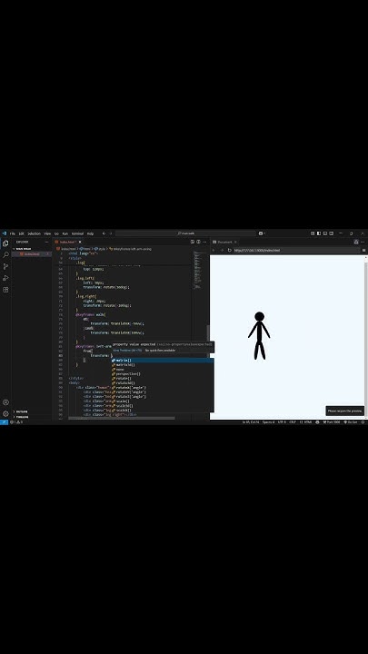 Stickman walking using pure HTML and CSS #html #css3 #css #coding #html5 - YouTube