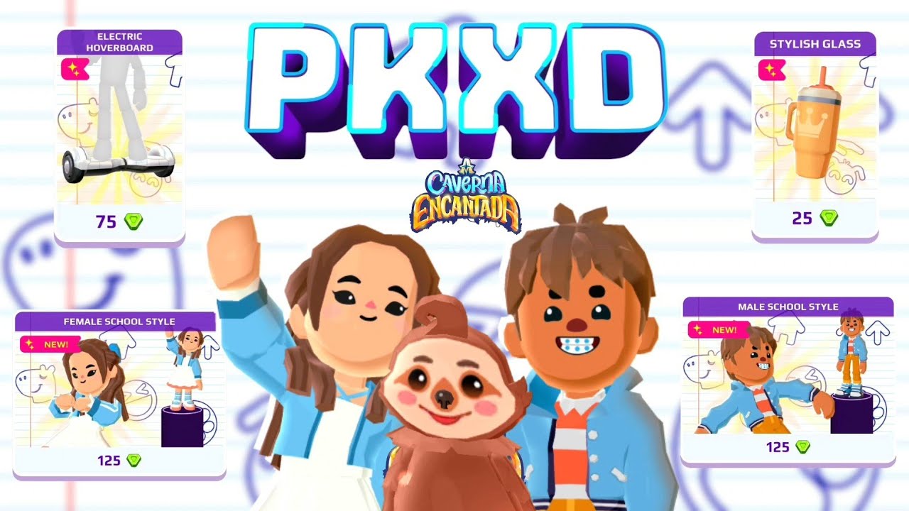 PK XD Getting All Items About A CAVERNA ENCANTADA (Hoverboard) - YouTube