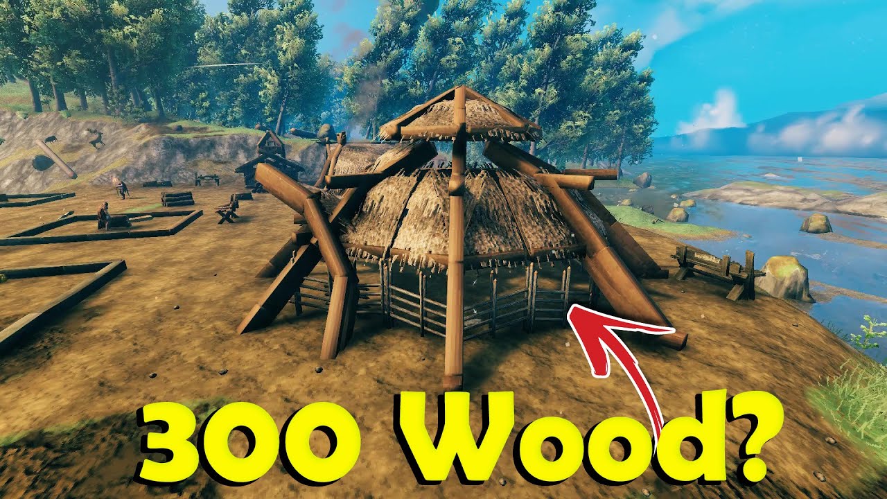 Valheim Starter House Build [ 300 Wood Building Challenge ] - YouTube