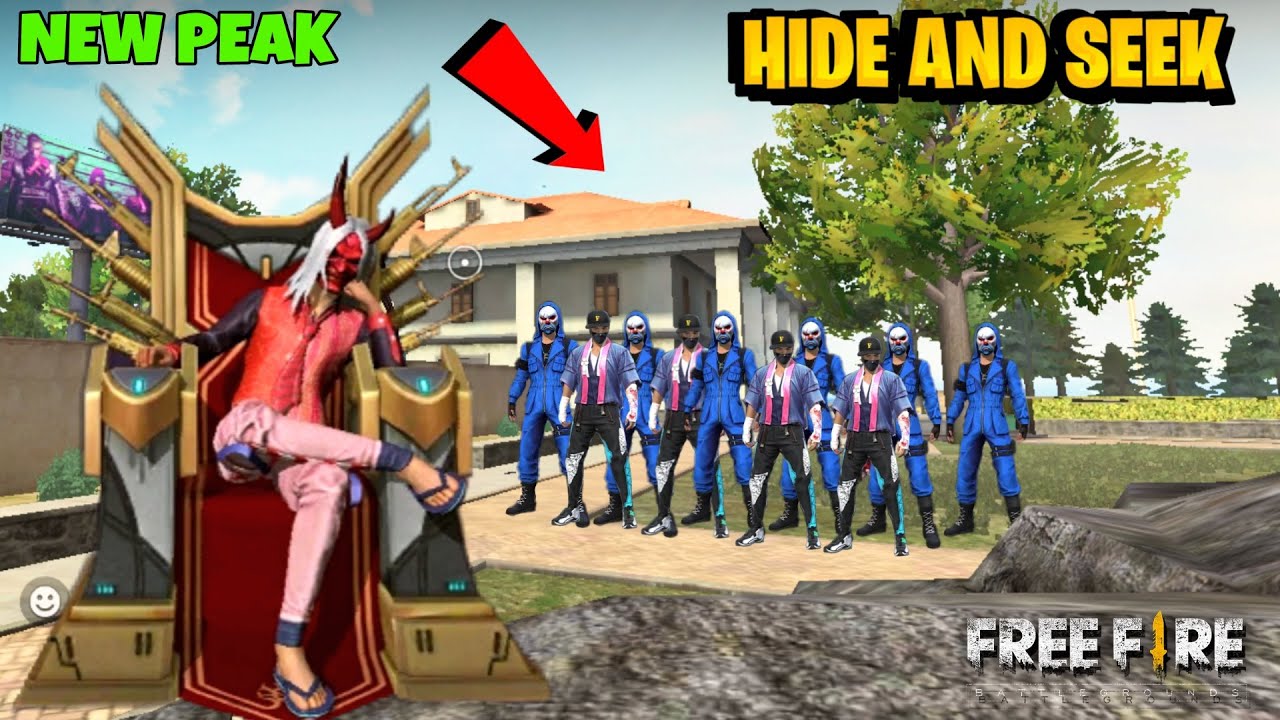 Free Fire Hide And Seek Challenge On New Peak In free fire - Hide And ...