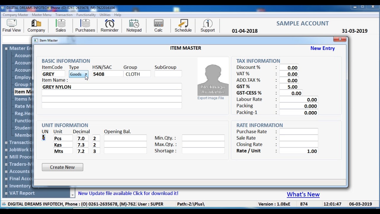 How to Create or Edit Item in PLUS Accounting Software Solution in ...