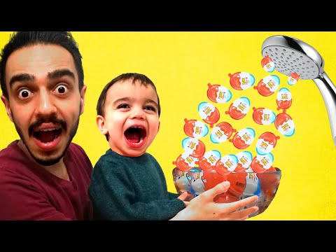 Yağız Sürpriz Yumurta Doldurdu - Pretend Play Hand Shower Surprise Eggs