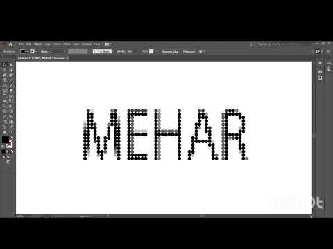 DOTTED TEXT EFFECT IN ILLUSTRATOR IN VERY EASY WAY - YouTube