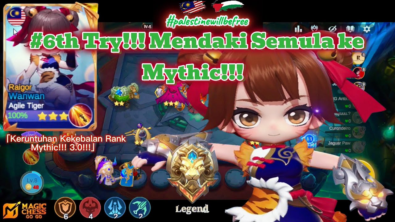 Magic Chess Go Go EP70 : 6th Try!!! Mendaki Semula ke Mythic!!! - YouTube