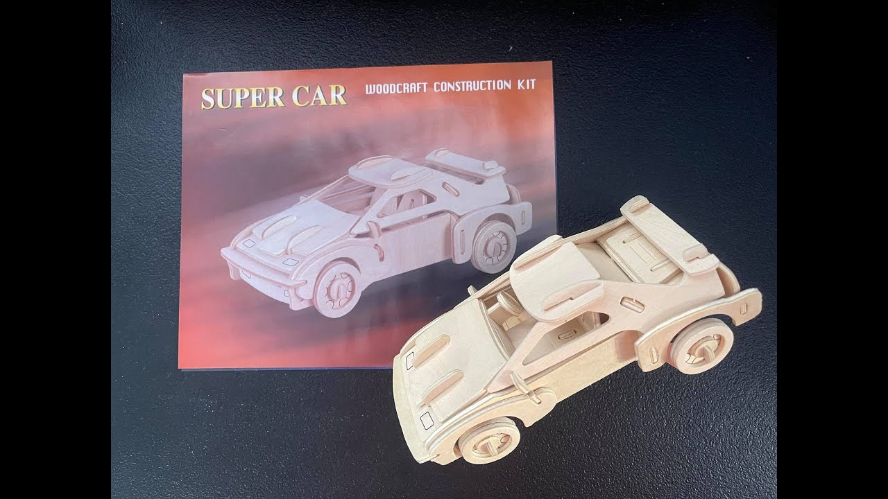 DIY Super Car | DIY 3D Woodcraft Construction Kit - YouTube