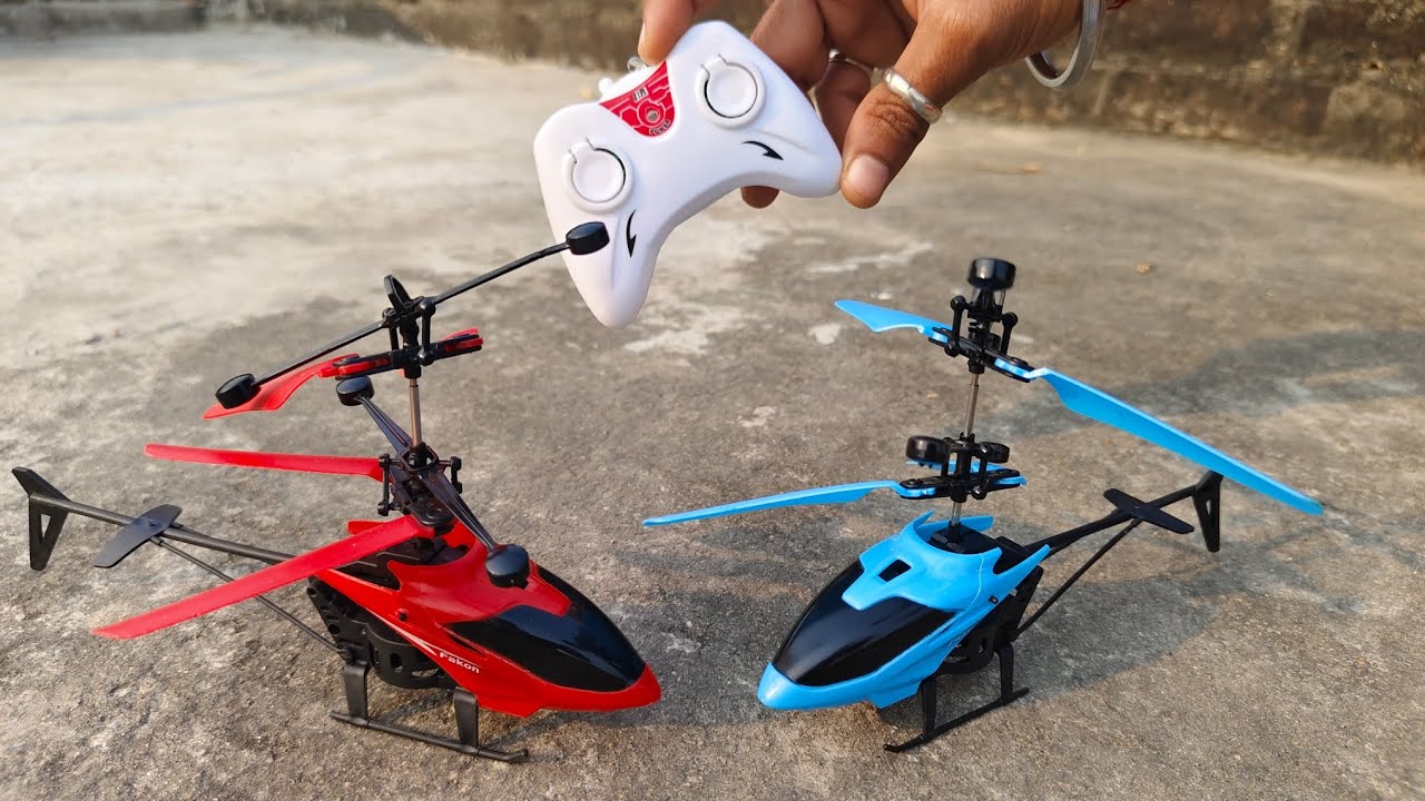 Blue helicopter vs red helicopter remote control unboxing and fly test ...