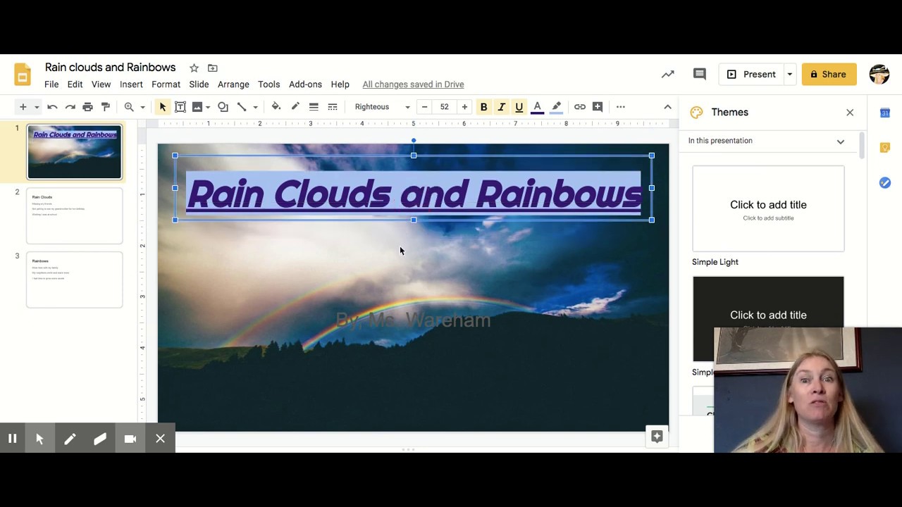 Google Slides Screencast: Rain Clouds and Rainclouds - YouTube