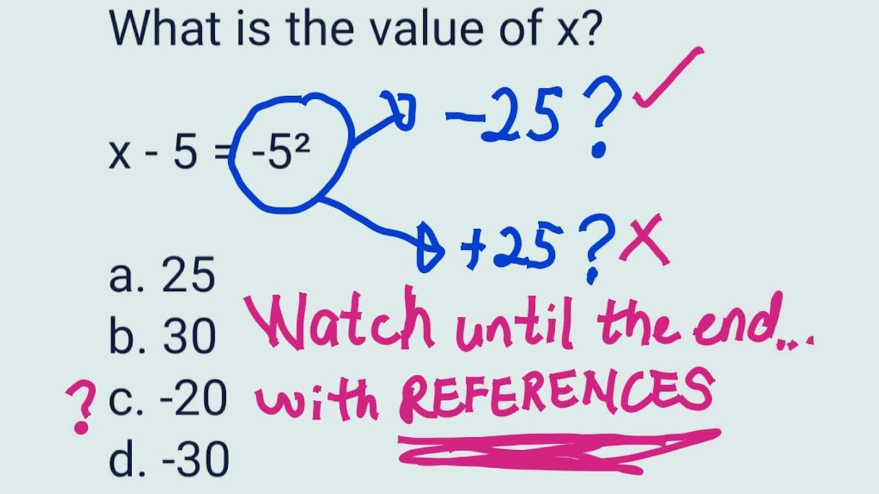 What is the value of X? [MATH: law of exponent on negative base] - YouTube