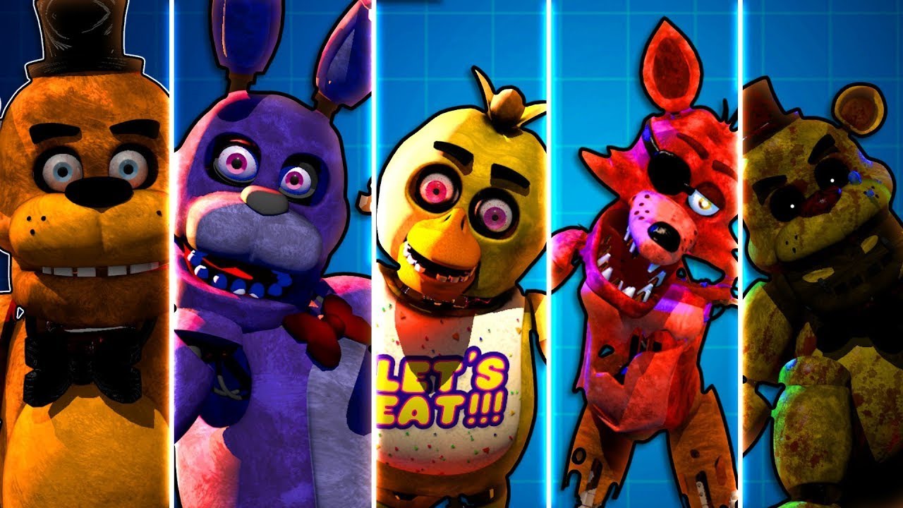 Fixed* FNAF OG ANIMATRONICS JUMPSCARES & Workshop Animations #fnaf ...