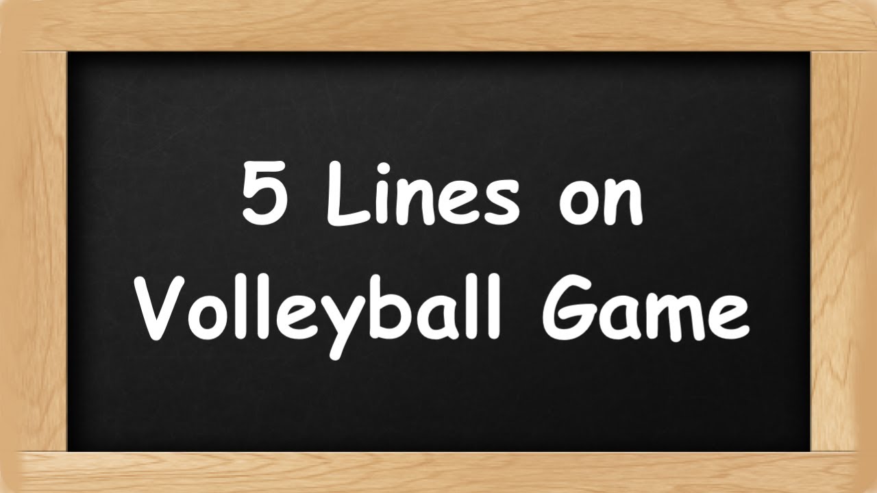 Volleyball Game Short 5 Lines in English || 5 Lines Essay on Volleyball ...