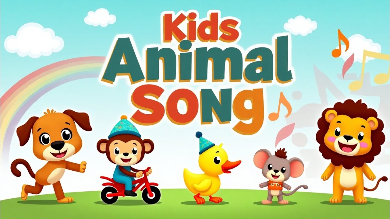 Kids Animal Song 🐶🦁 | Funny Dancing Animals & Nursery rhyme| #kids ...