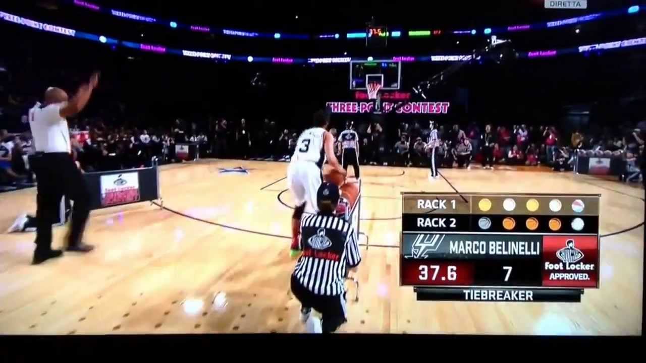 MARCO BELINELLI wins the 2014 3-point shootout - NBA All Star Game ...