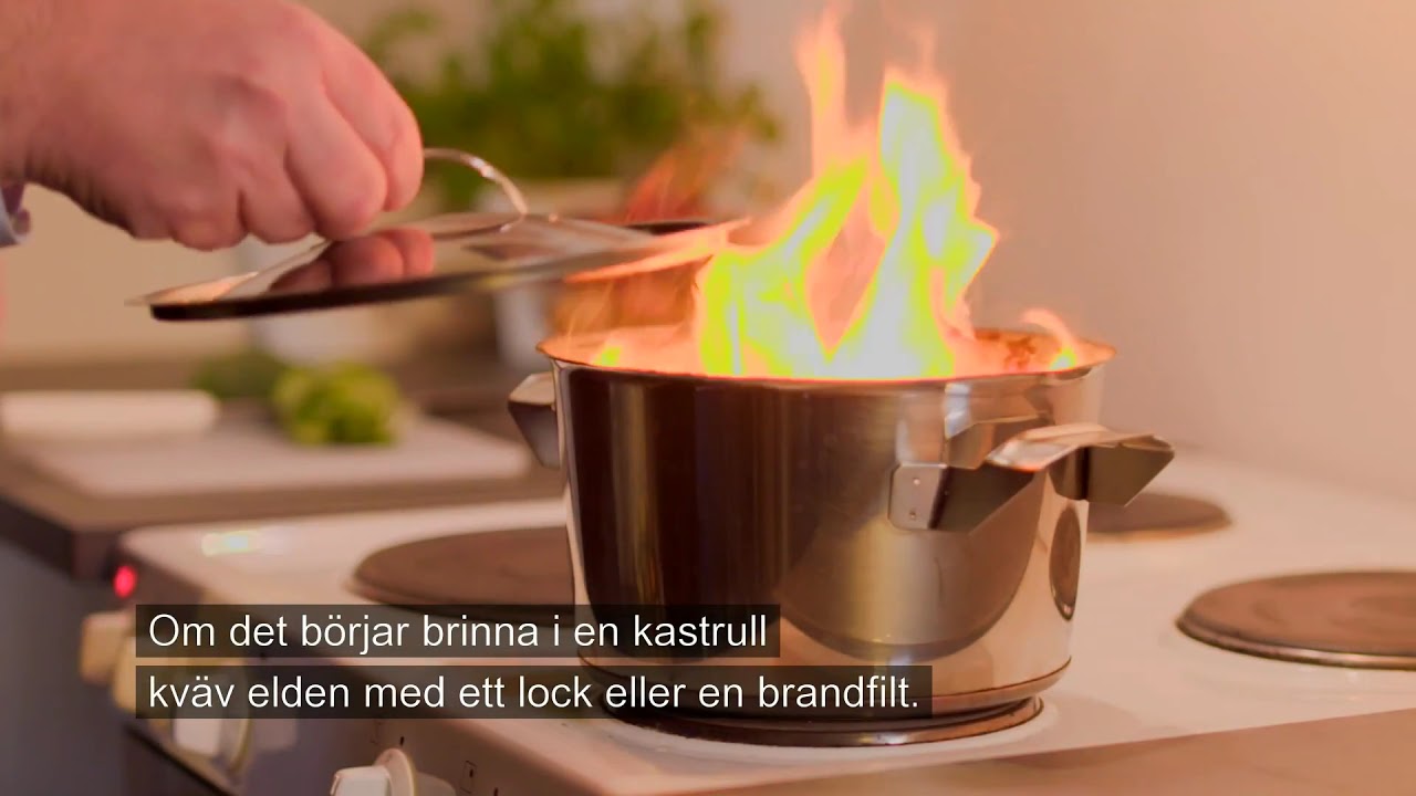 Släck brand i kastrull med lock - YouTube