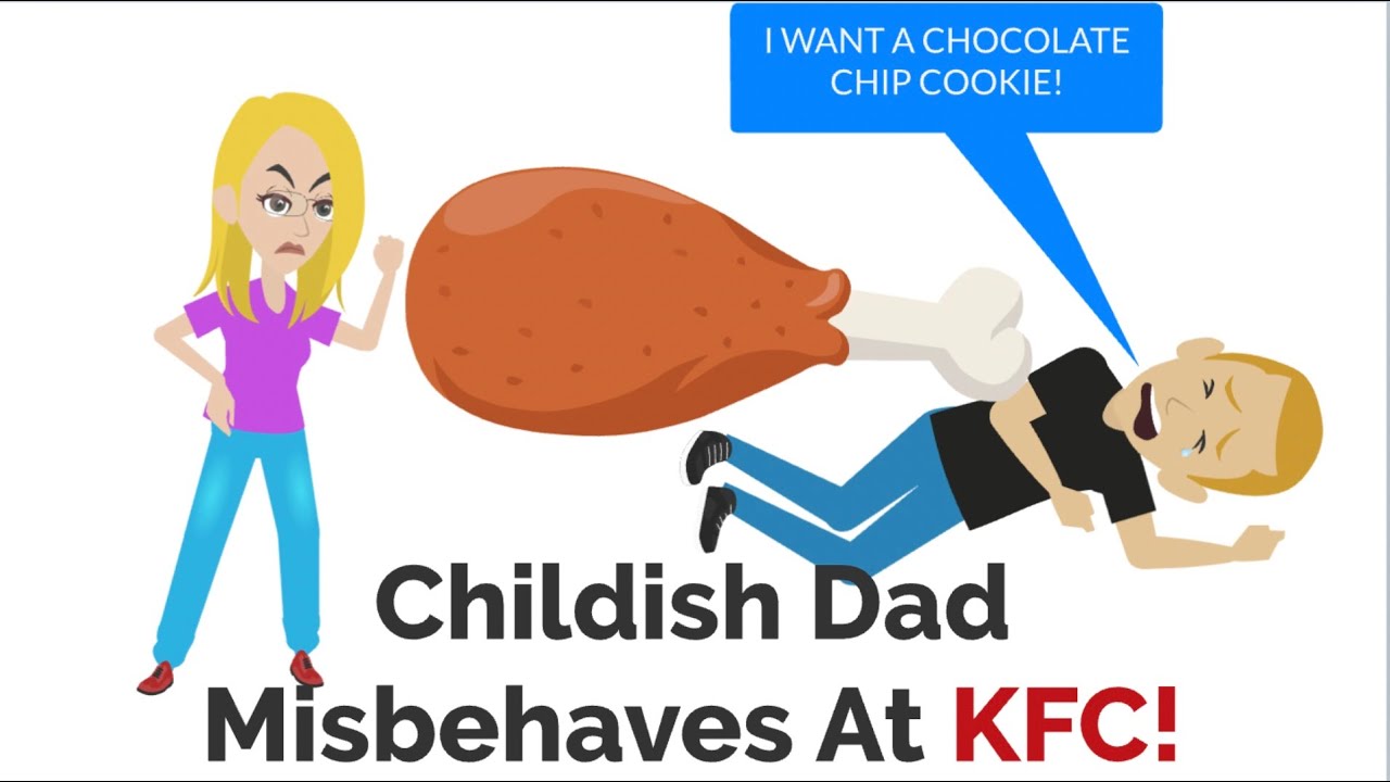 Childish Dad Misbehaves At KFC! - YouTube