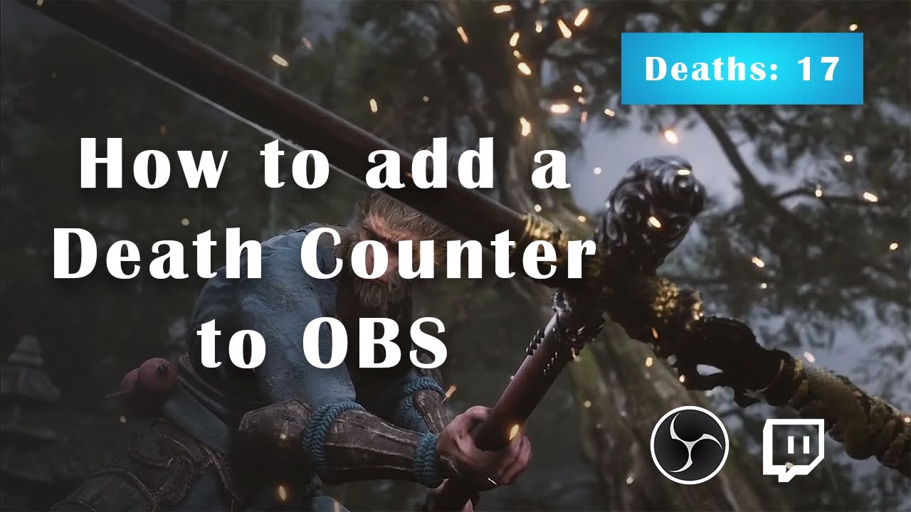 The EASIEST option for DEATH COUNTER in OBS - YouTube