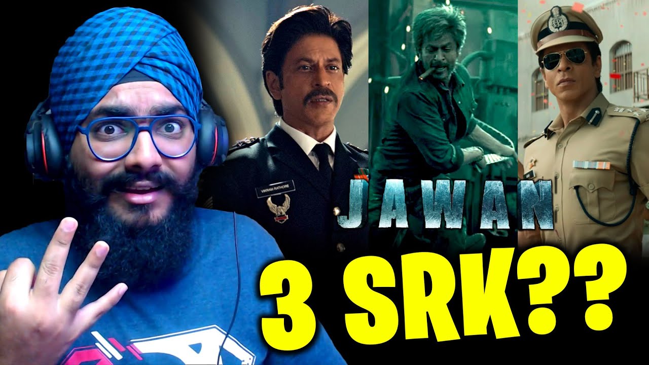 How many SRK??? Jawan Trailer REACTION - YouTube