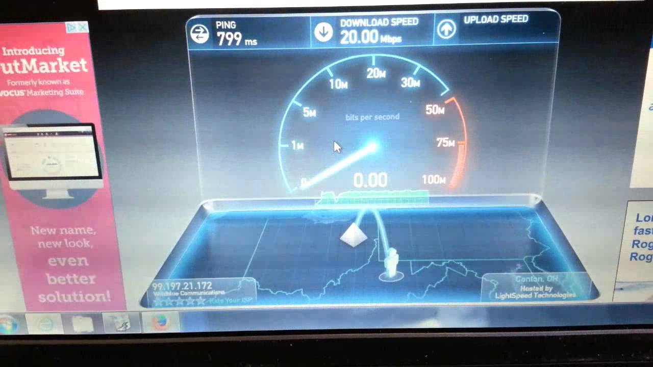 Speed Test of Exede High Speed Internet - YouTube
