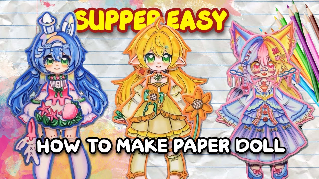 Make MOVABLE PAPER DOLLS like a PRO in 5 Minutes - YouTube