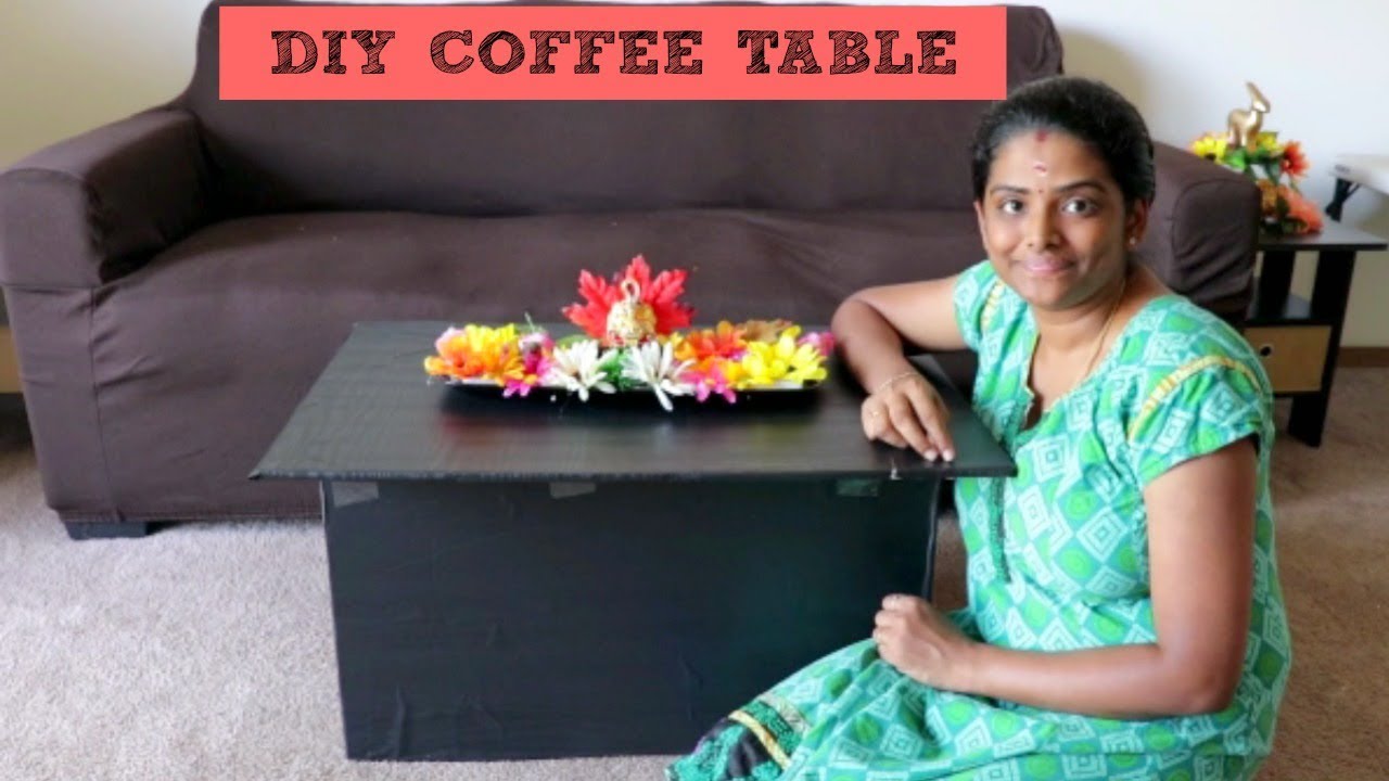 தமிழ்:DIY COFFEE TABLE USING WASTE CARDBOARD BOX - YouTube