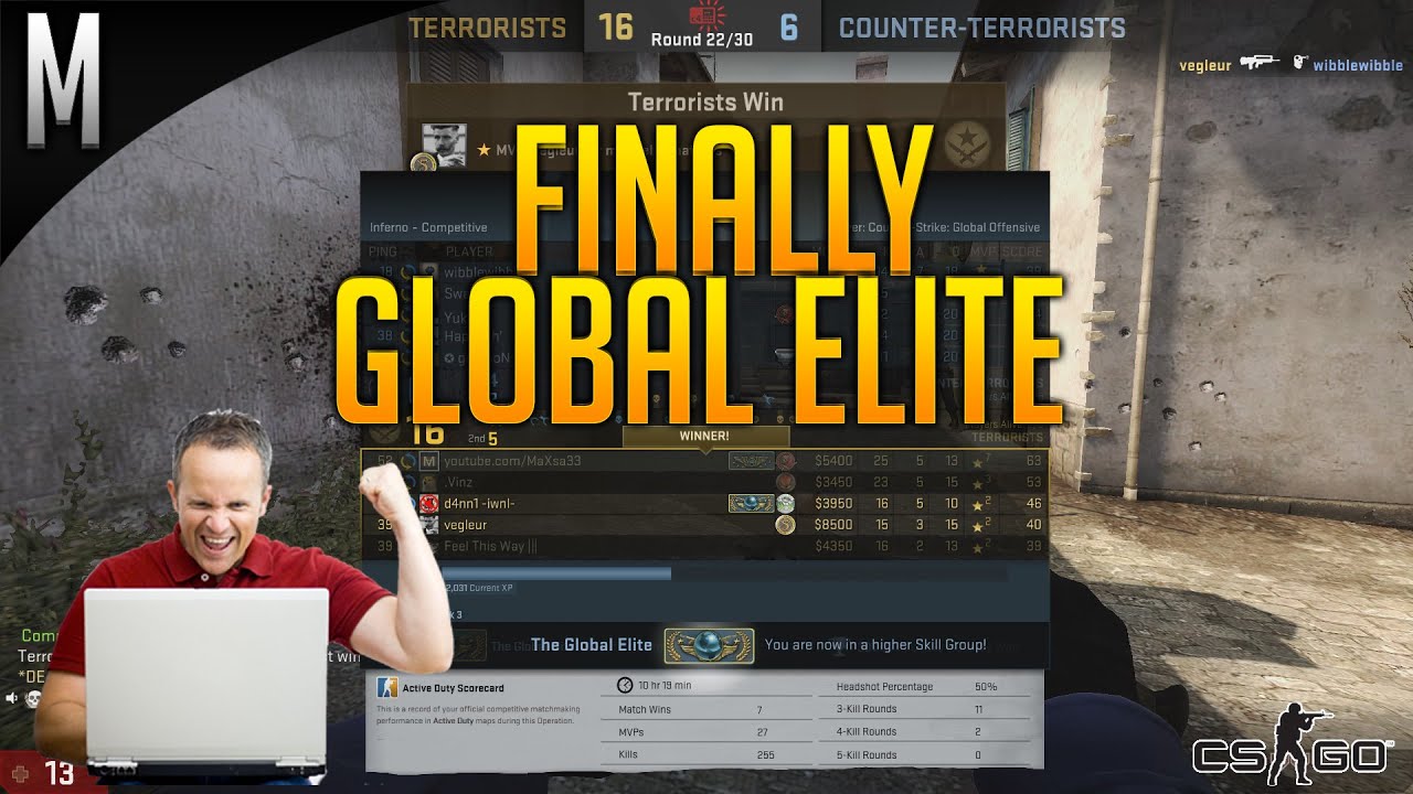 CS:GO - Finally Global Elite!!! - YouTube