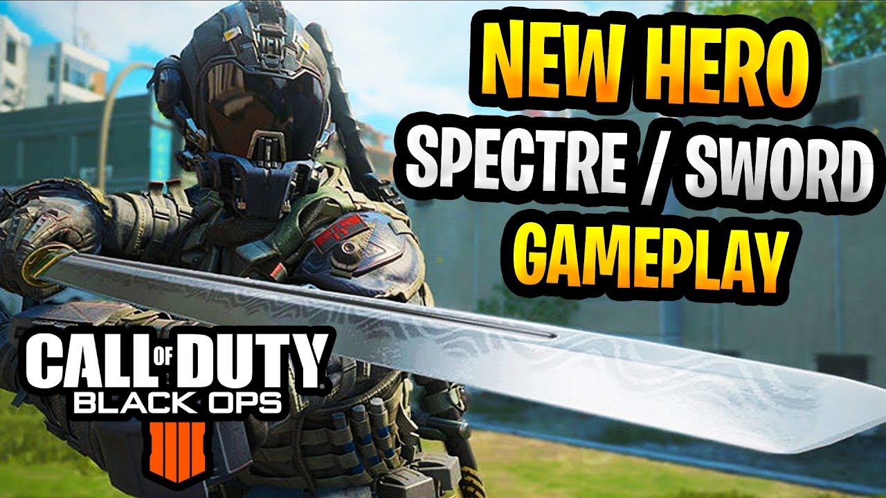 NEW HERO Spectre Gameplay : Smoke Grenade and Katana Sword Black Ops 4 ...