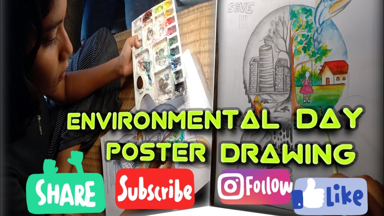 world Environment day celebration by art drawing/Swikriti/Sabujer asor ...