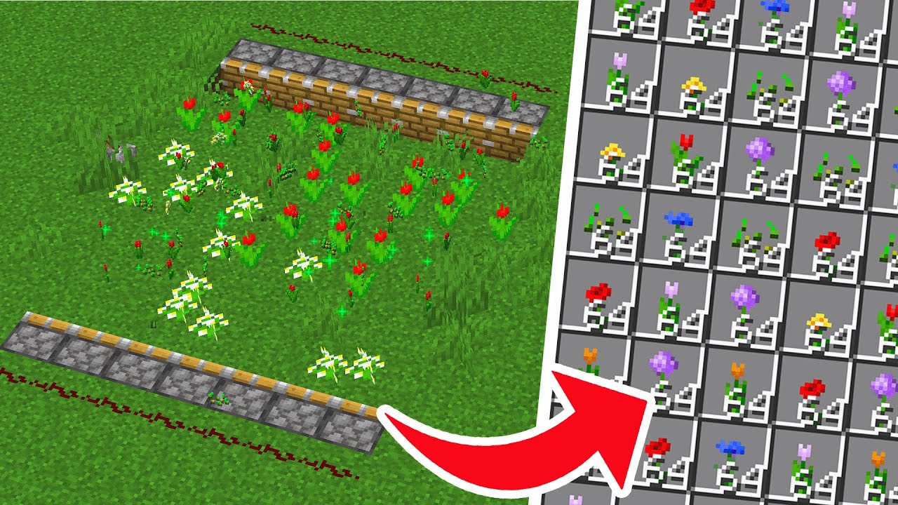 Minecraft Flower Farm 1.21.10+ - EASY DESIGN - YouTube