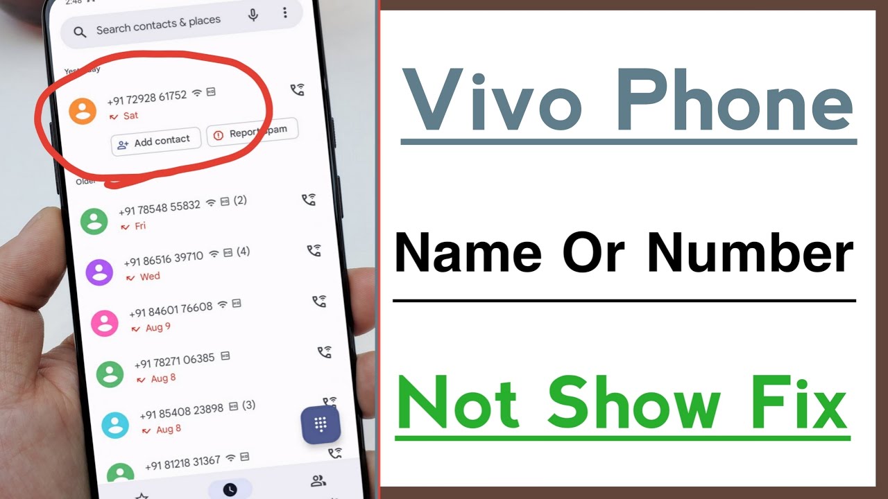 Contact And Phone Number Not Showing in Vivo Phone Problem Solve - YouTube