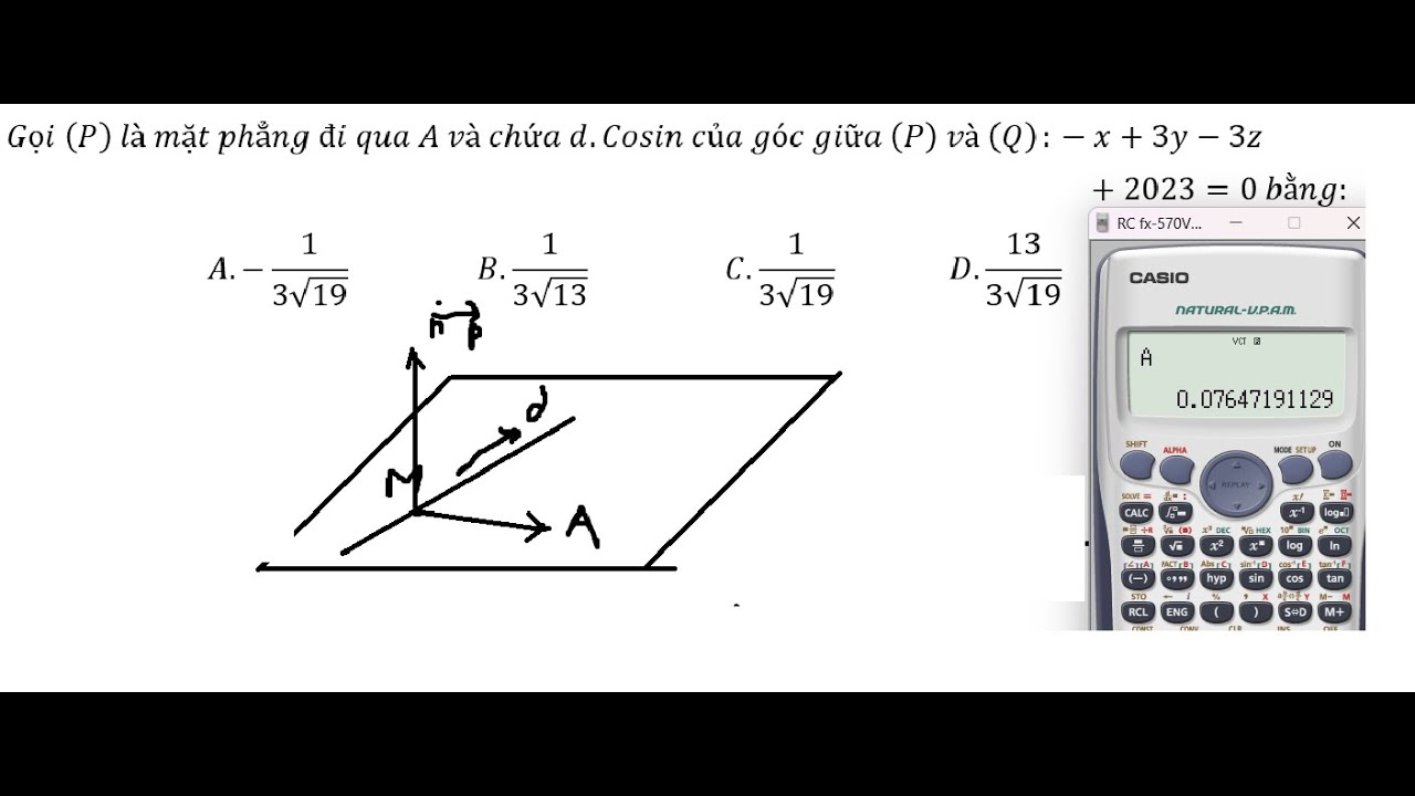 Th Thu t CASIO Vecto Trong Kh ng Gian Oxyz cho i m A 0 1 2 V 