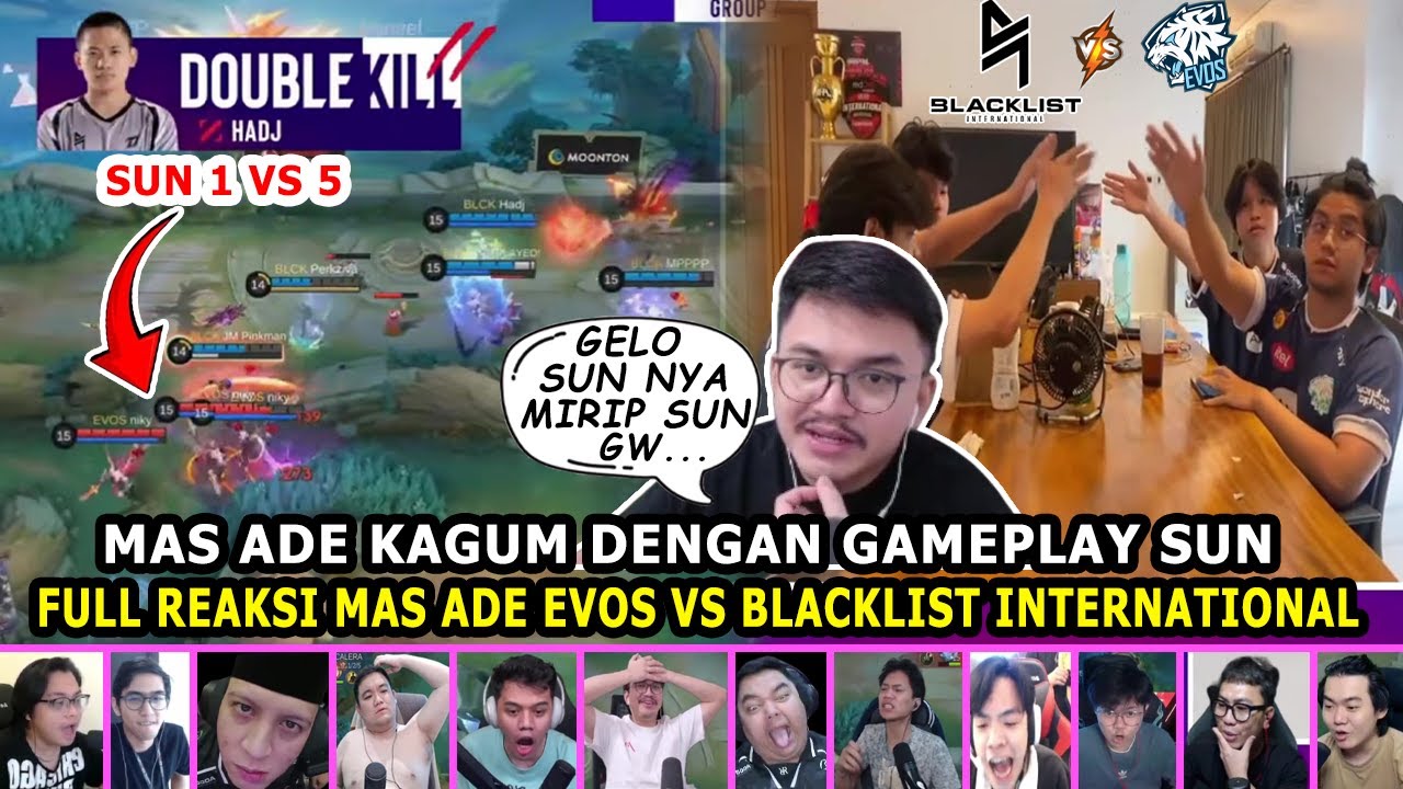 MAS ADE SETIAWAN : INI SUN MIRIP SAMA SUN GUA!! REAKSI SET1AWANADE EVOS ...
