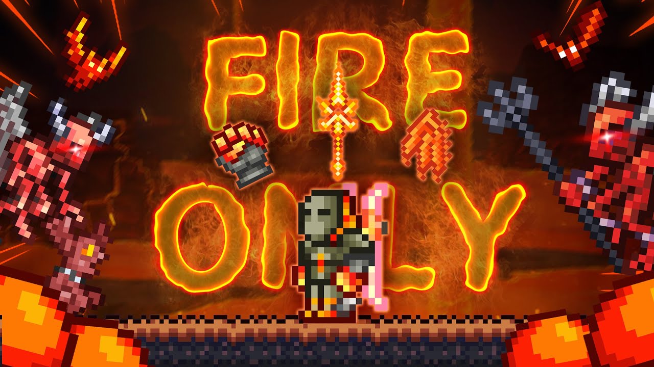 Can You Beat Terraria with ONLY FIRE EQUIPMENT? - YouTube