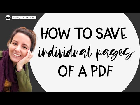 How to Save Individual Pages of a PDF ✂️ | TUTORIAL