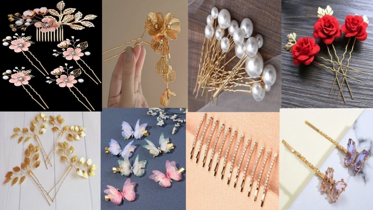 latest trendy hair clips design | new hair pins design | hair pin ...