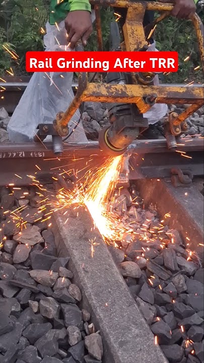 Rail Grinding After Thermit Welding #grinding #thermitwelding #railtrack #railway #railjoint # ...