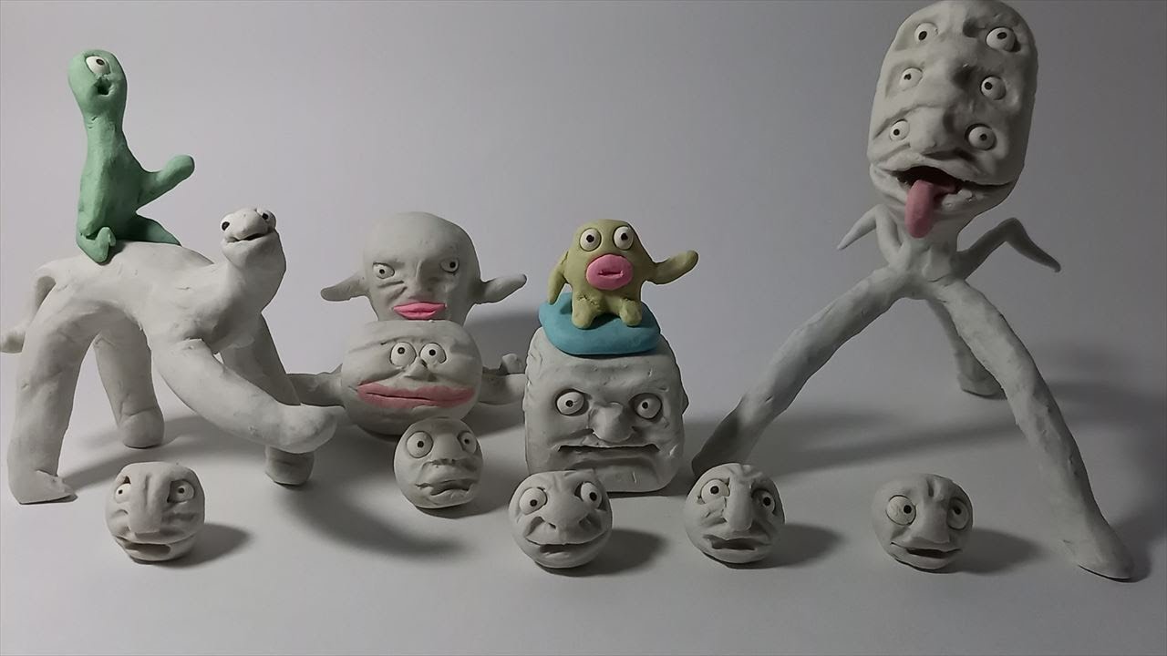 クレイアニメ ストップモーション第89弾 モンスターのバトル clay animation stop motion コマ撮り - YouTube