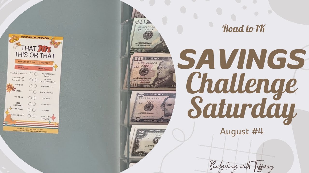 Road to 1k | Savings Challenge Saturday | August 2024 - Week 4 | Cash ...