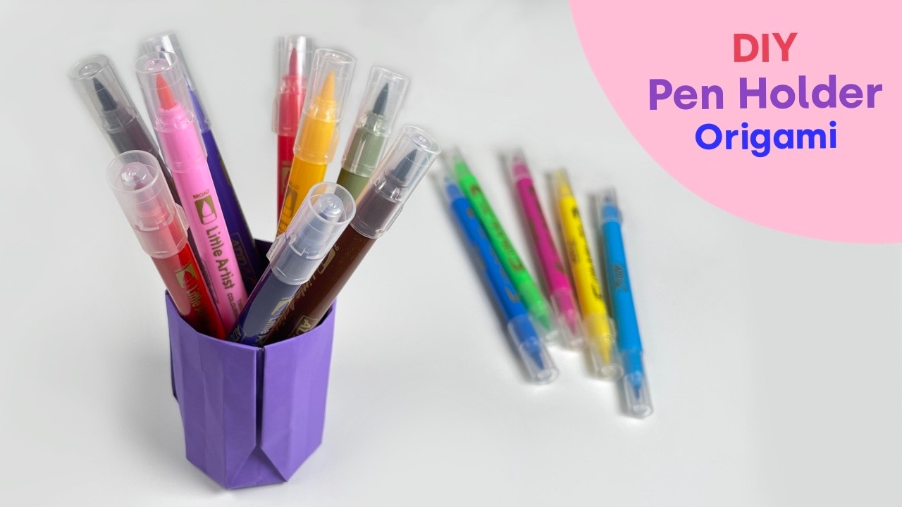 DIY Paper Pen Holder | How to Make a Pencil Stand with Paper | Easy ...