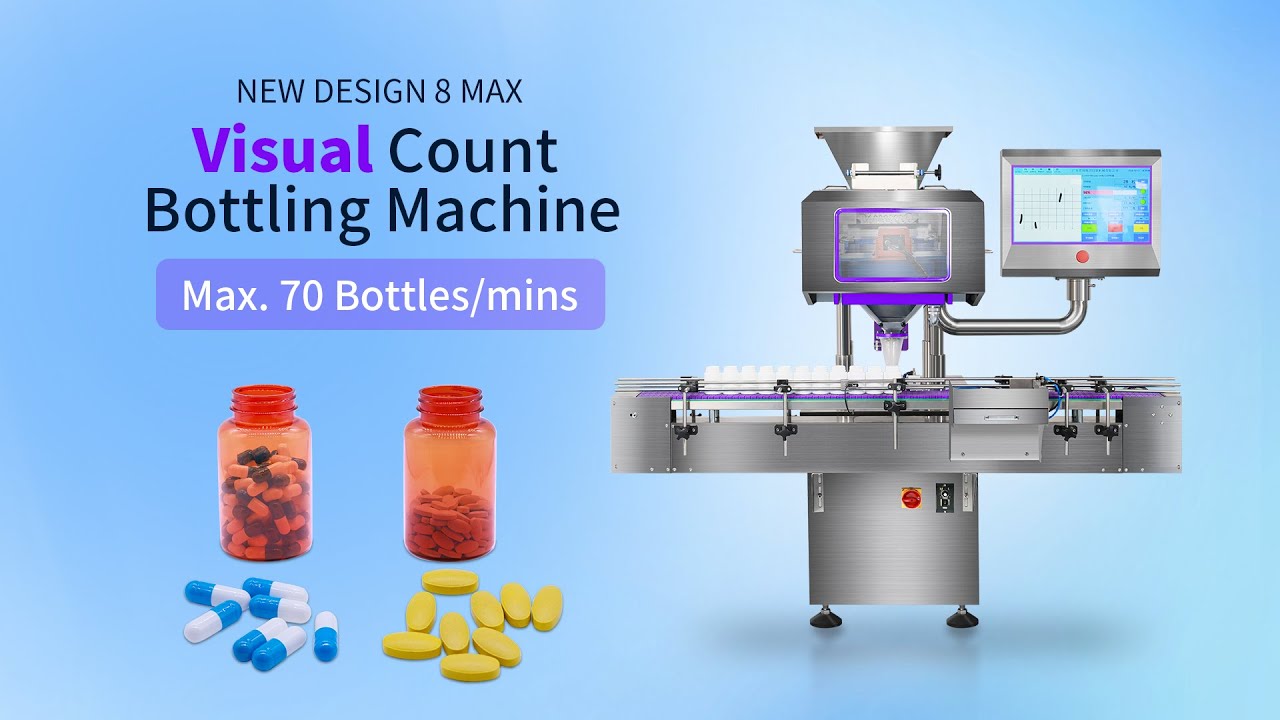 8 Lane Rejection Inspection Count Bottling Machine - YouTube