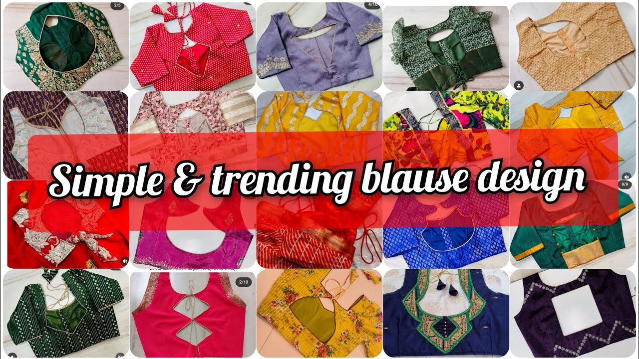 🤩👉Simple & trending beautiful blause design/ back neck blouse design ...