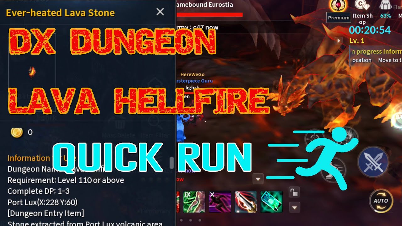 Cabal Mobile: DX Dungeon - Lava Hellfire (Hard) Quick Run - YouTube